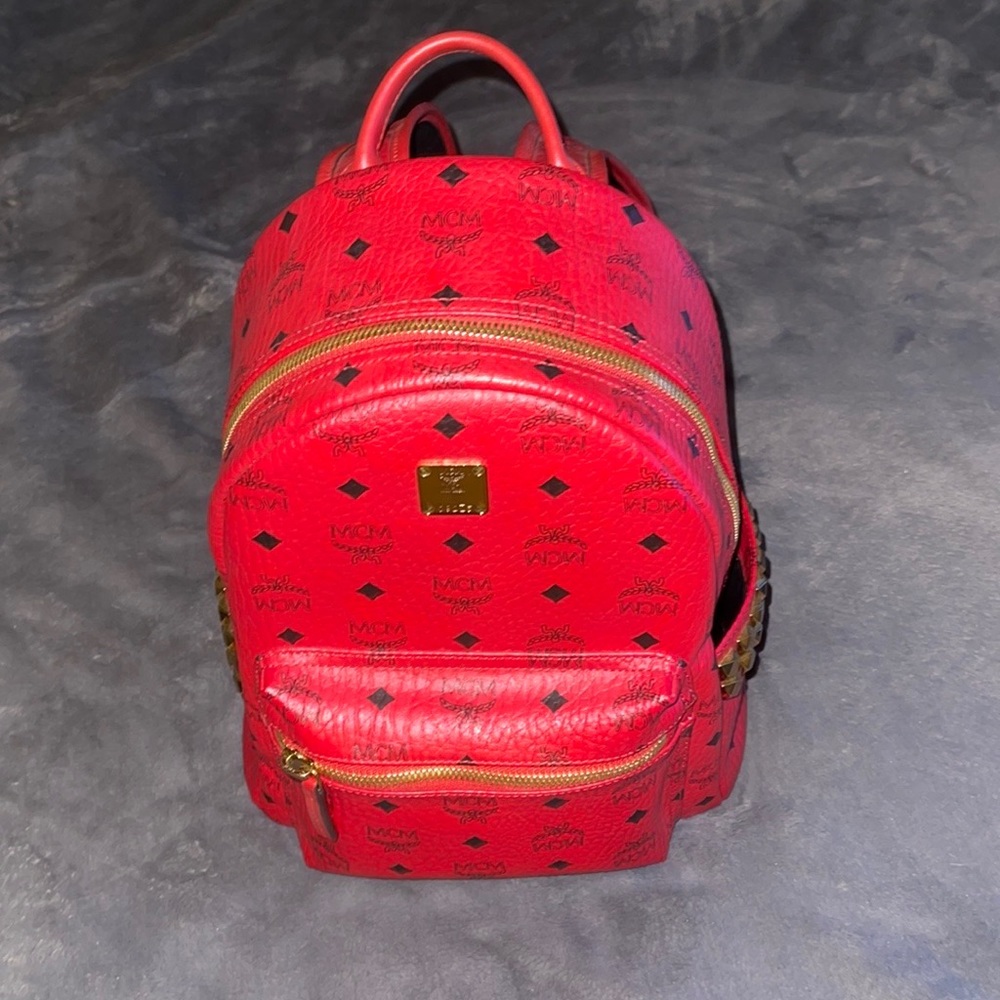 Mcm Stark Side Studs Backpack - Gem